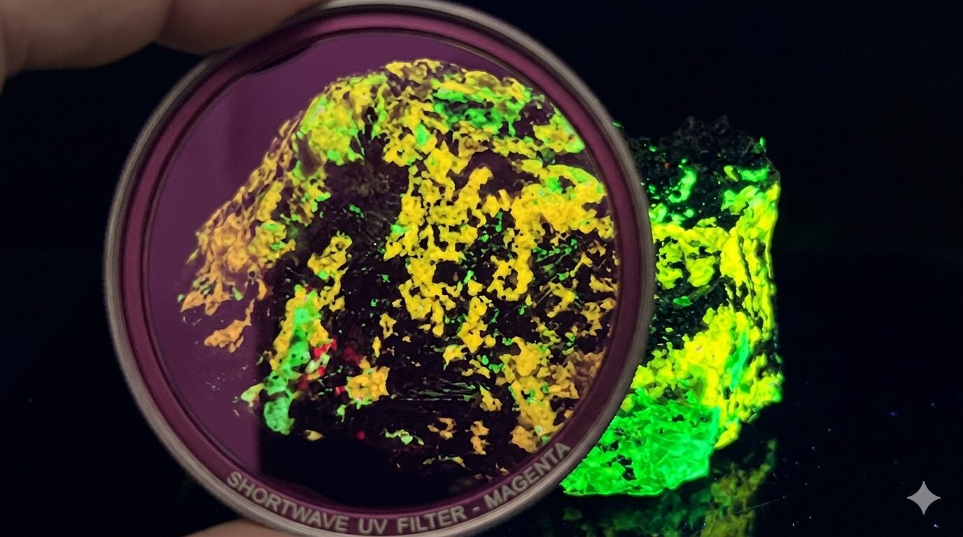 Photographing Esperite using a Magenta Filter - The Fluorescent Mineral ...